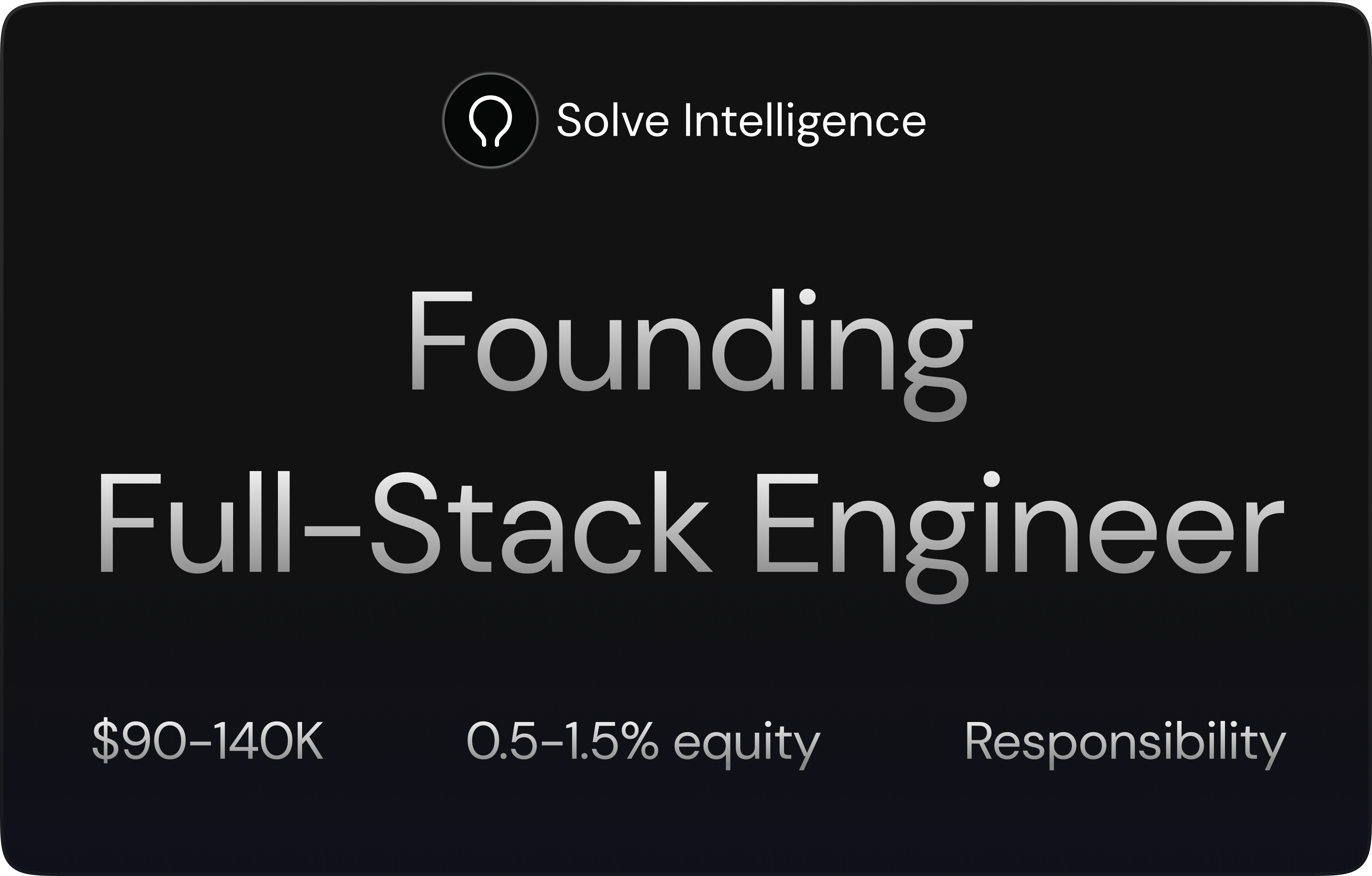 Founding Full-Stack Engineer at Solve Intelligence | Y Combinator's Work at a Startup