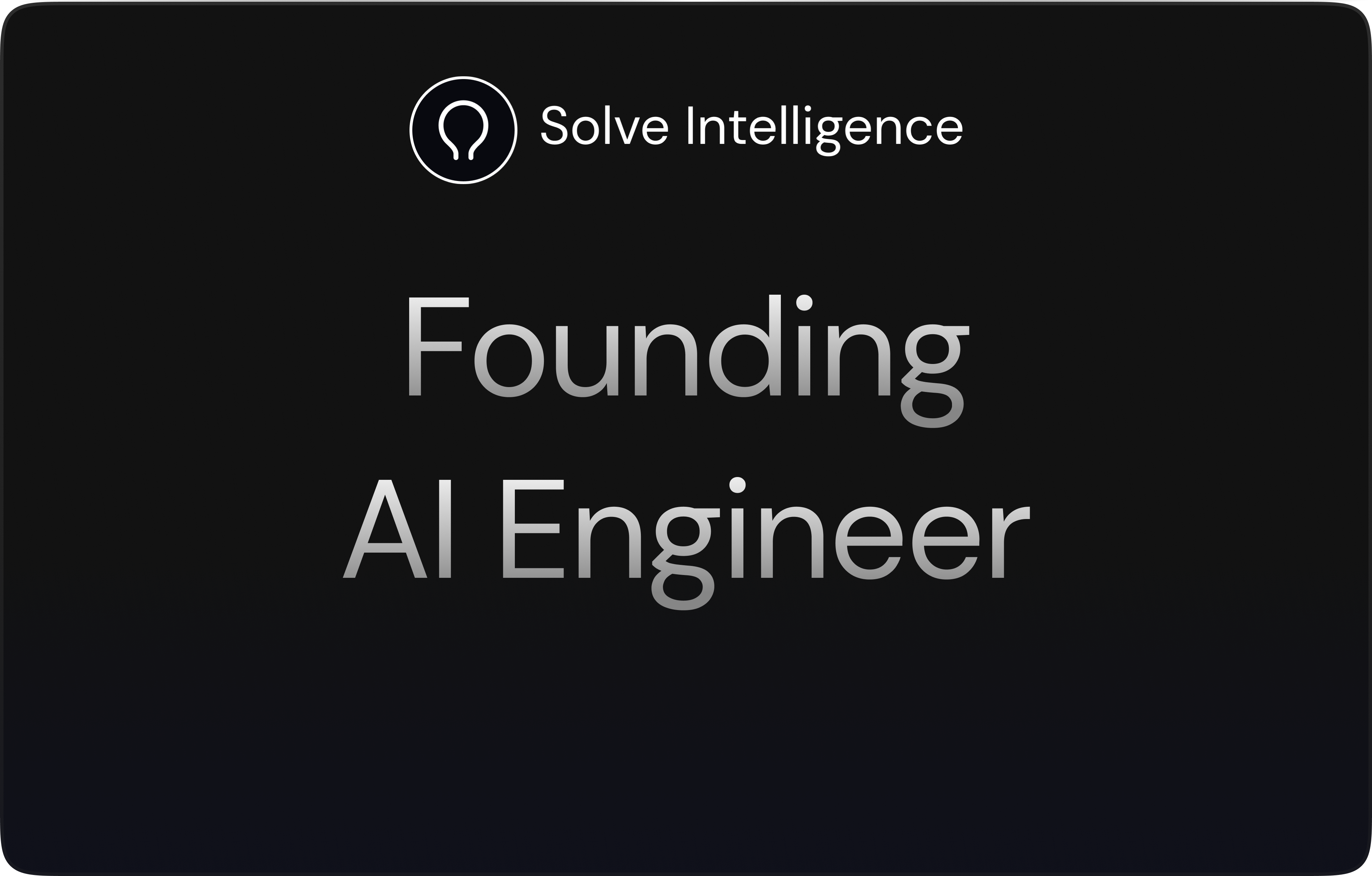 Founding AI Engineer at Solve Intelligence | Y Combinator's Work at a Startup