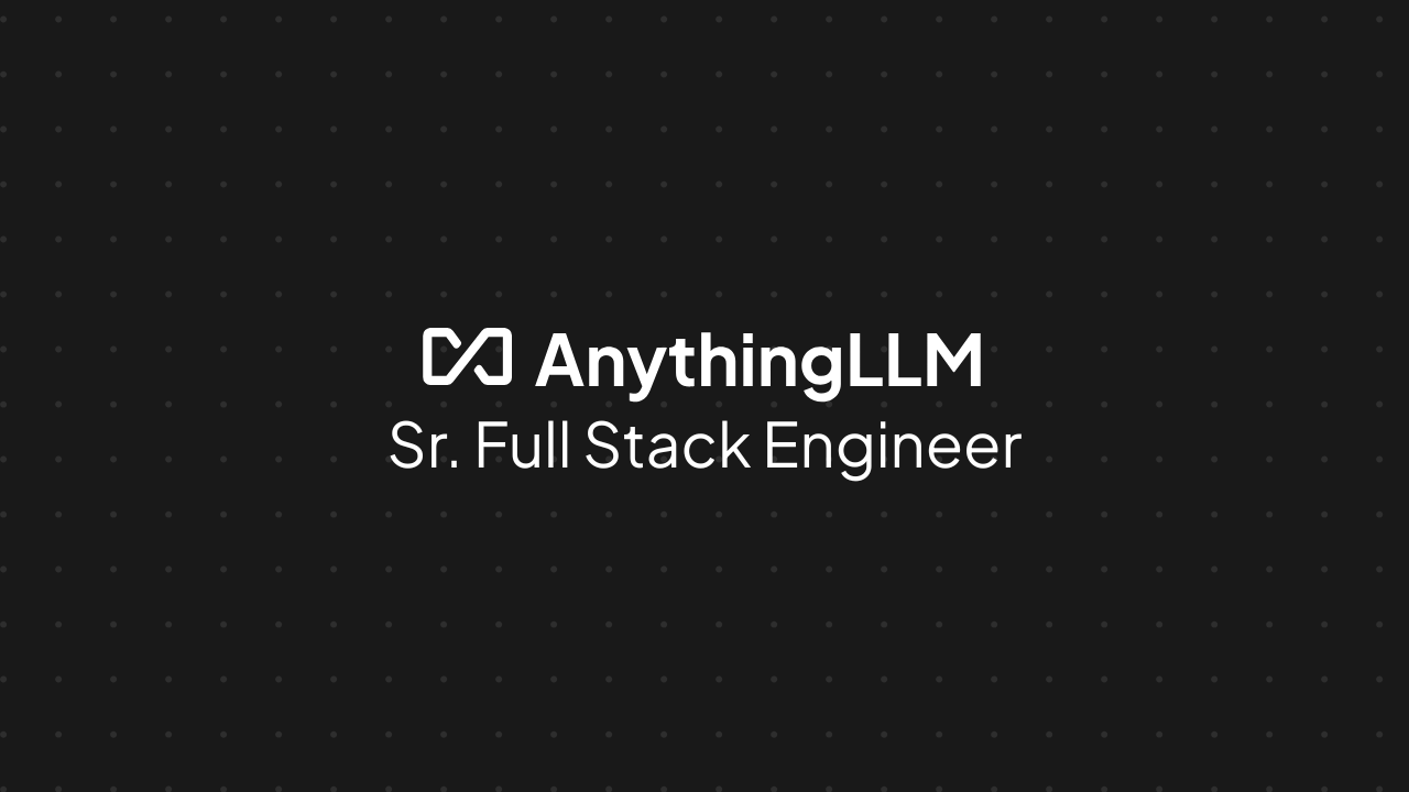 Sr. Full Stack Engineer at Mintplex Labs | Y Combinator's Work at a Startup