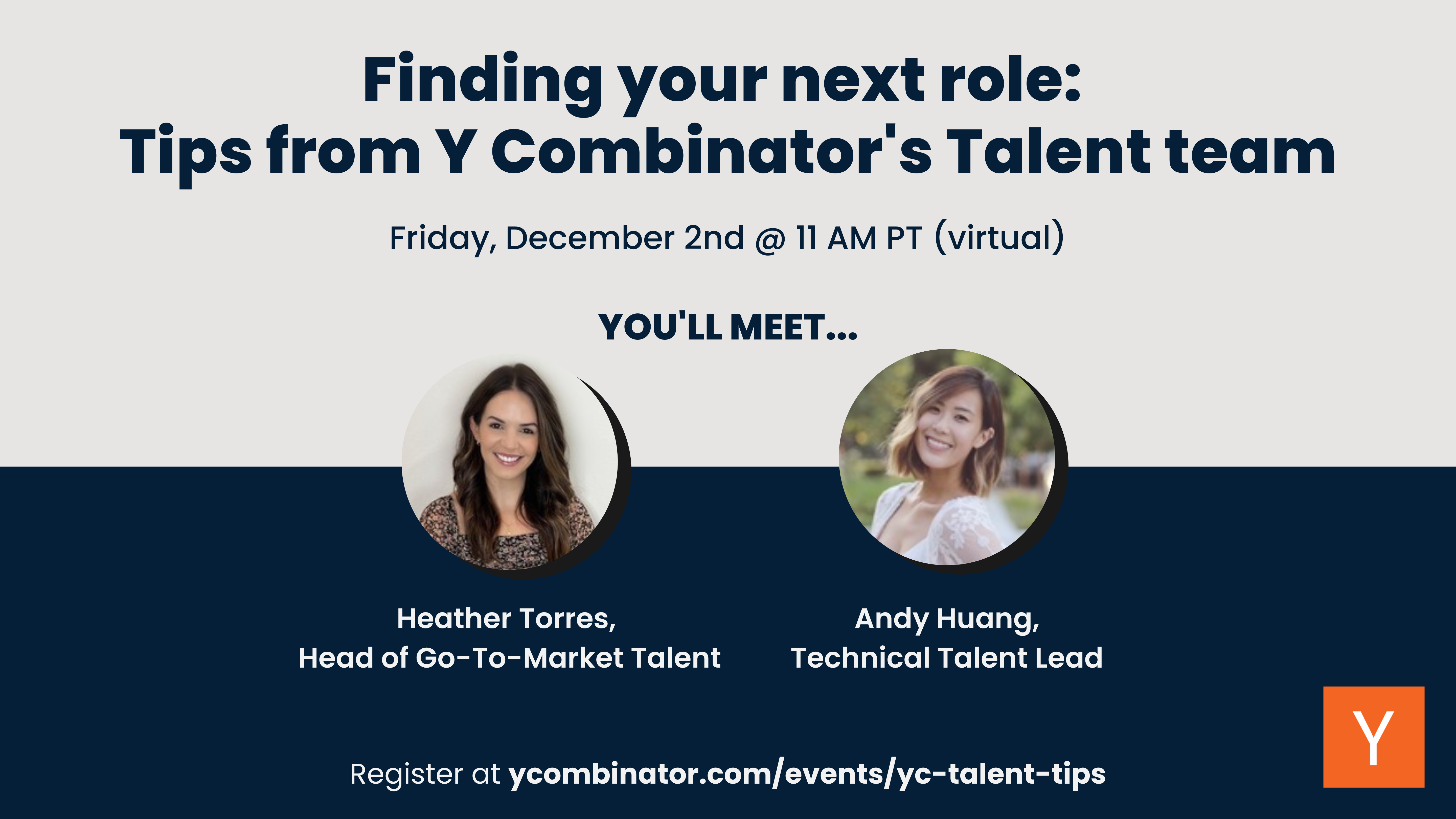 Finding your next role: Tips from YC's Talent team, December 2, 2022 ... Finding your next role: Tips from YC's Talent team, December 2, 2022 ...